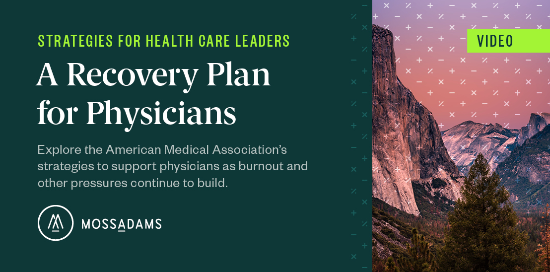 A Recovery Plan for America’s Physicians