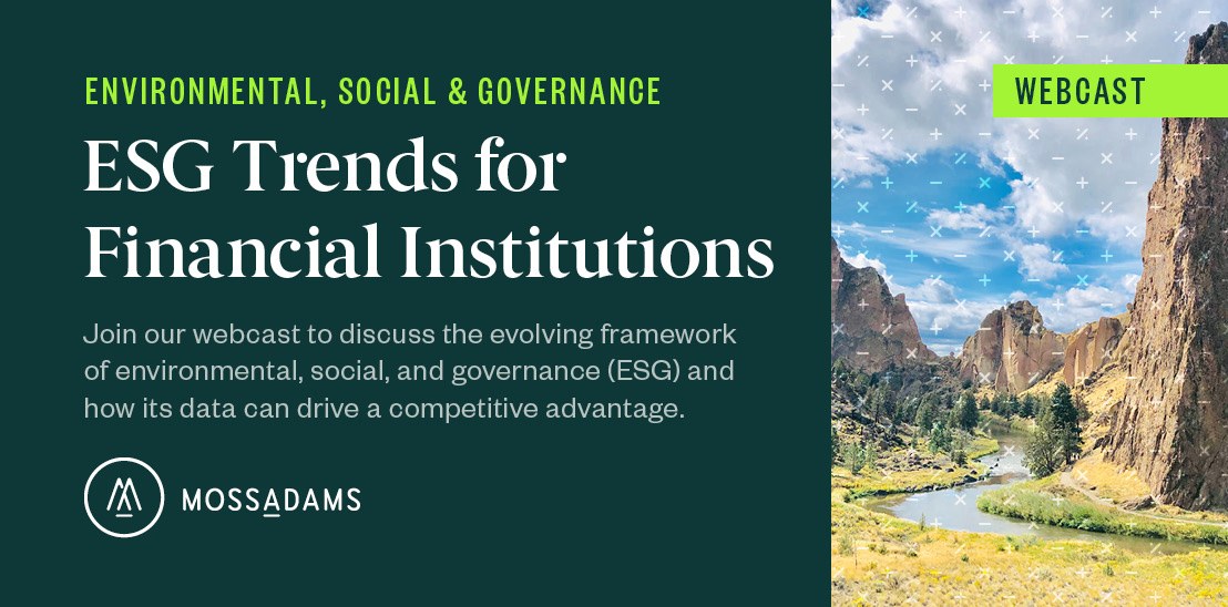 ESG Trends for Financial Institutions