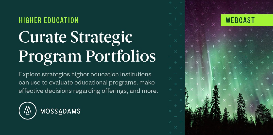 Develop Strong Program Portfolios for Higher Education