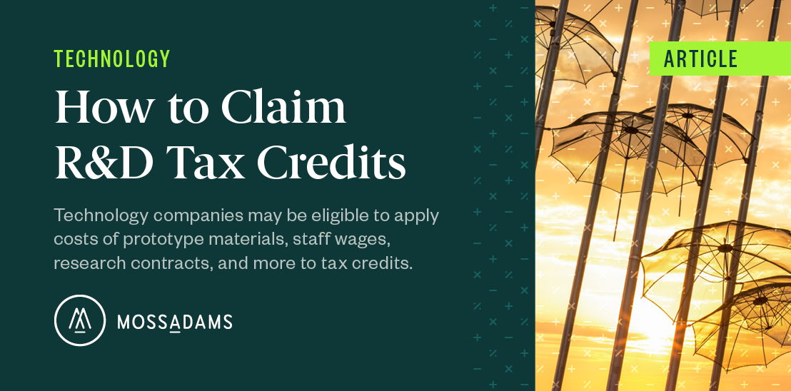 How Technology Companies Can Claim R&D Tax Credits