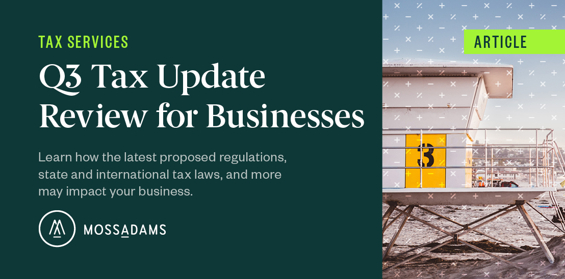 Tax Update Review: Q3 2019 Technology, Communications, Life Sciences