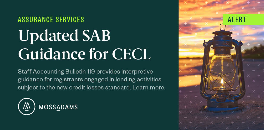 Updated SAB Guidance for New Credit Losses Standard
