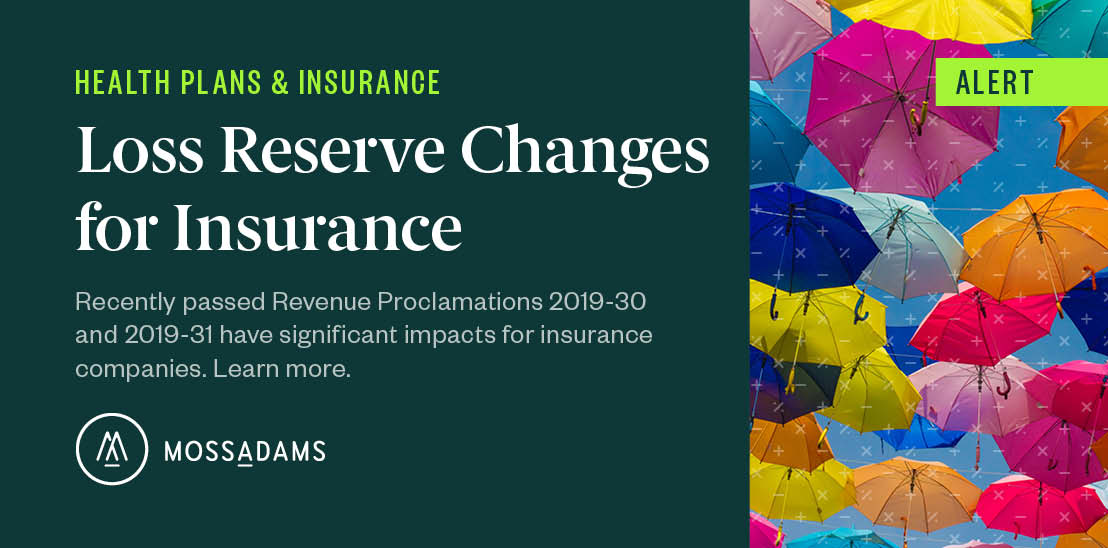 Loss Reserve Changes for Insurance Companies