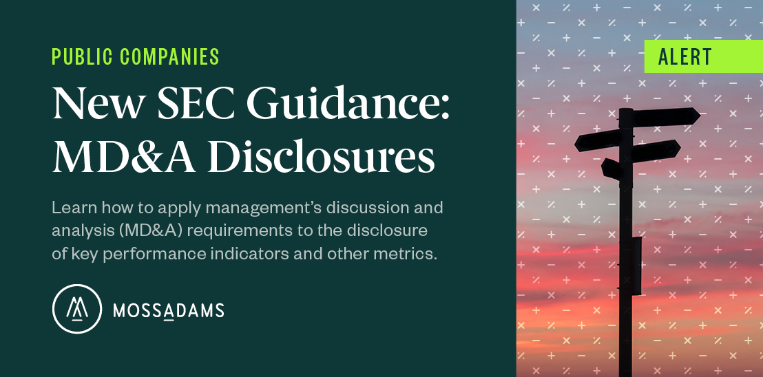 New SEC Guidance on Key Performance Indicators and Metrics