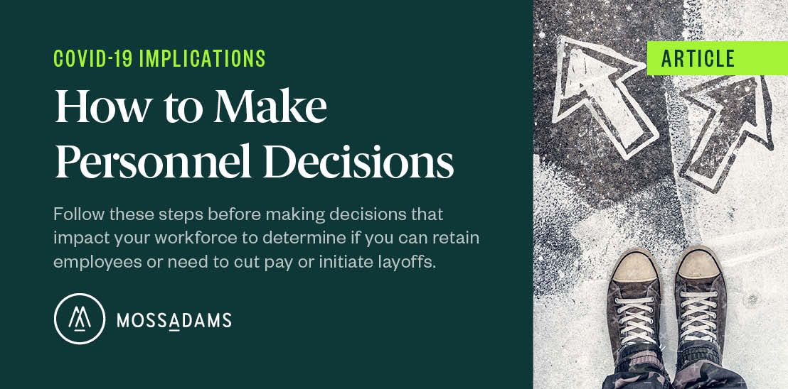 Steps to Help Make Personnel Decisions During COVID-19