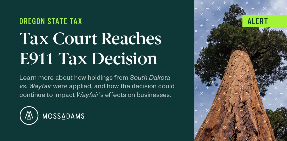 Oregon Tax Court Retroactively Applies Wayfair
