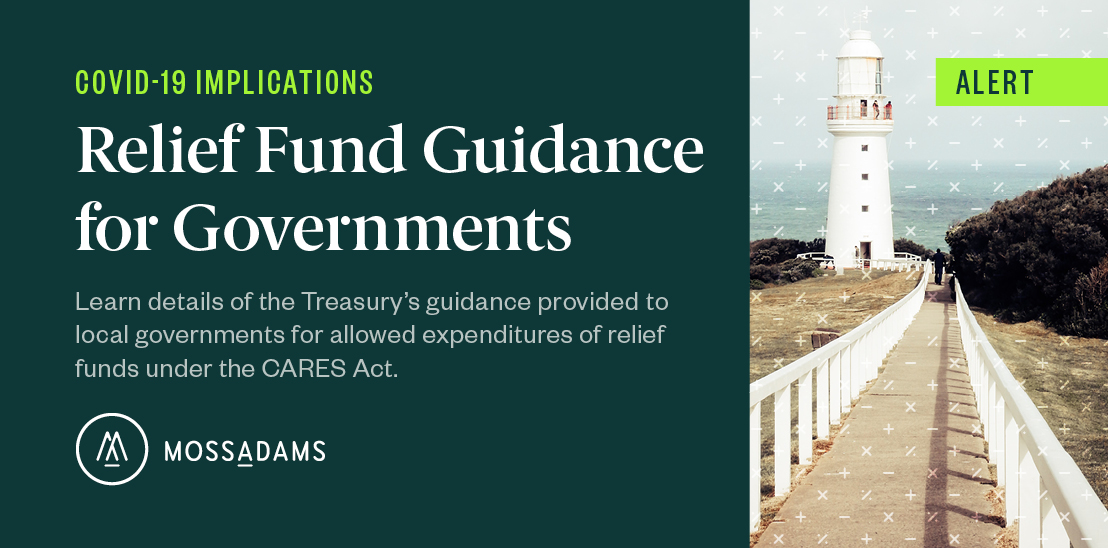 CARES Act Relief Fund Guidance for Local Governments