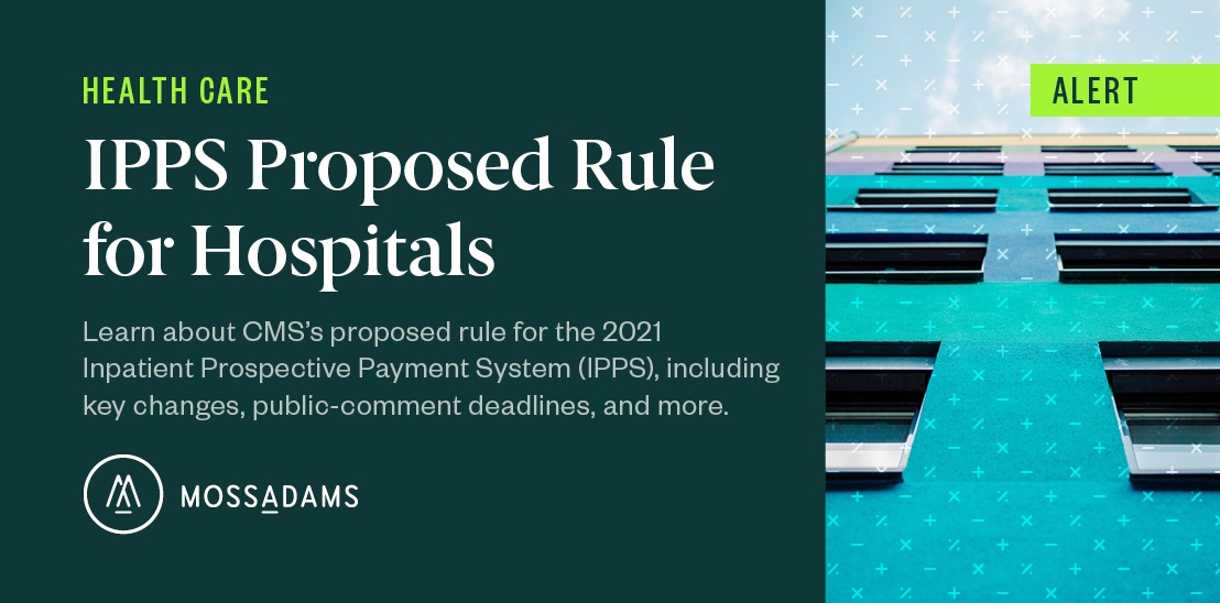CMS Rule for 2021 Hospital Inpatient Prospective Payments