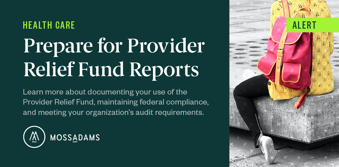 Compliance with Reporting for Provider Relief Fund
