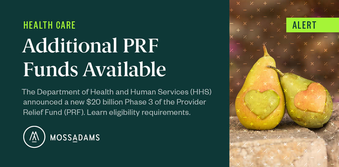 New PRF Funds Available Through Beginning of November 2020