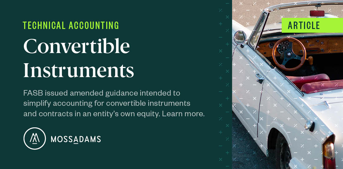 Simplified Accounting for Convertible Instruments