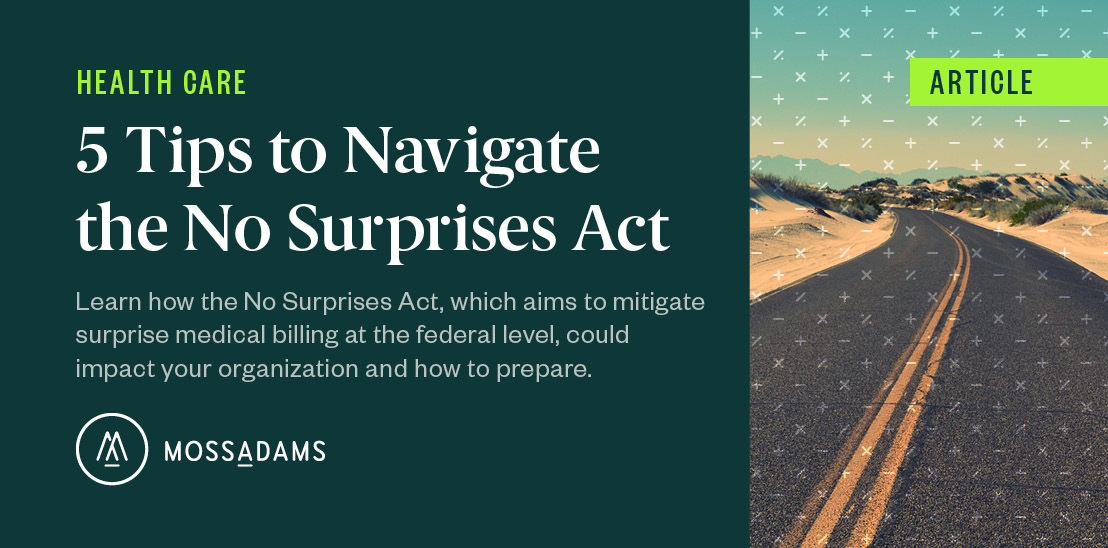 5 Tips to Navigate the No Surprises Act