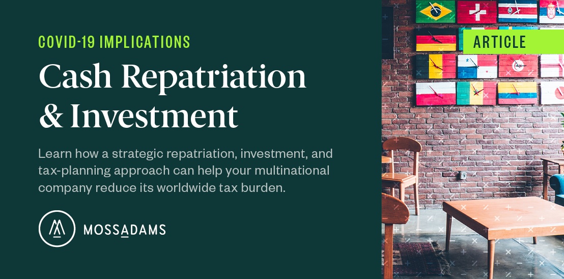 Cash Repatriation Is a Strong Tax Strategy for Multinationals