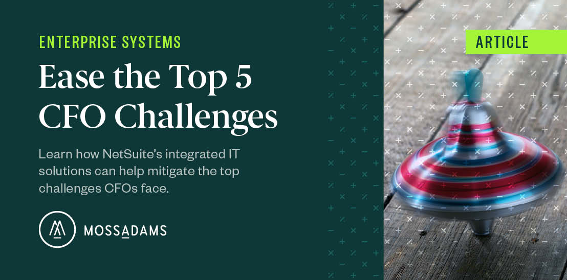 Top 5 Challenges for CFOs and How to Mitigate them with ERP
