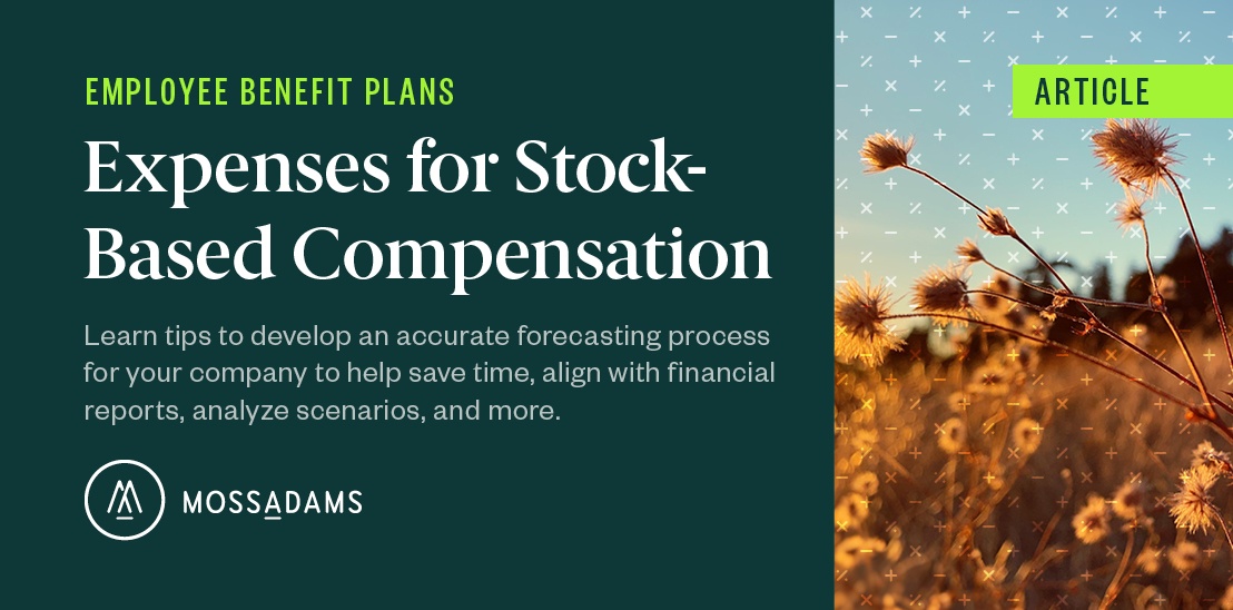 Stock-Based Compensation Expense Forecasting Implications