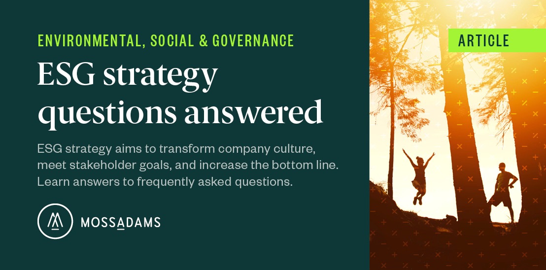 FAQ About Environmental, Social, Corporate Governance (ESG)