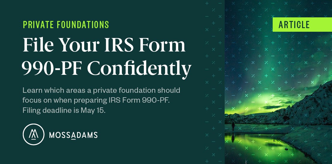 File Your IRS Form 990-PF with Confidence