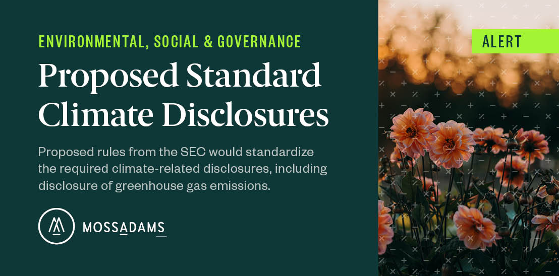 SEC Proposes Rules to Require Climate-Related Disclosures