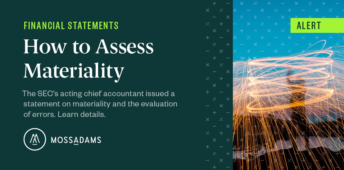 SEC Statement on Evaluating Errors