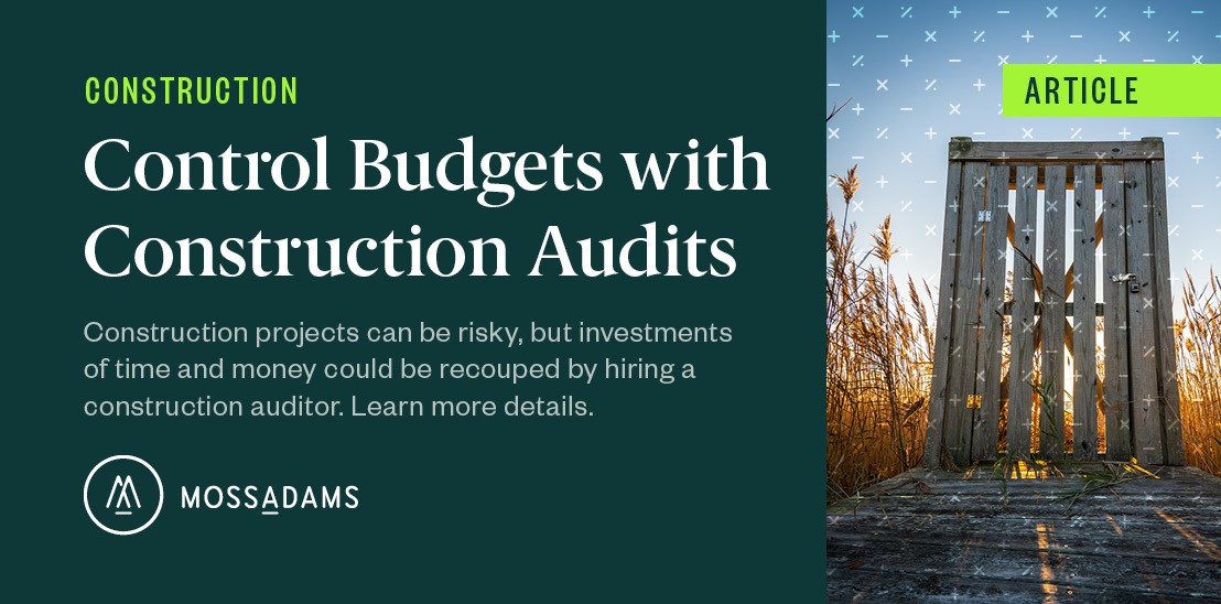 Construction Audits Could Help Recoup Costs