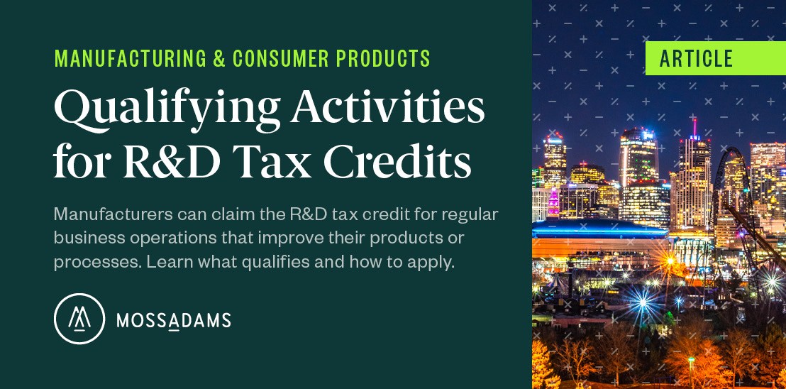 How Manufacturers Can Claim R&D Tax Credits