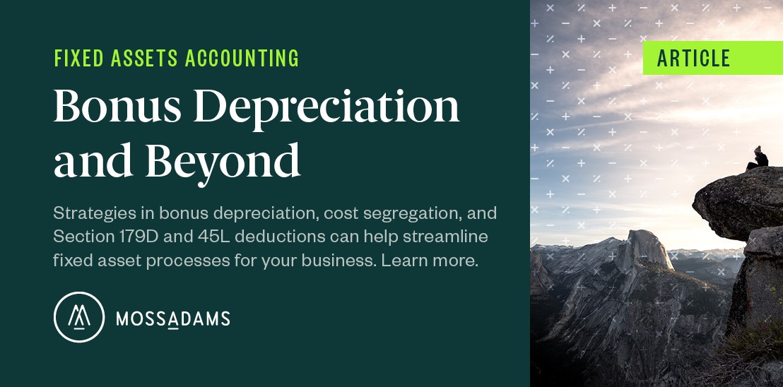 Fixed Asset Tax Considerations: Cost Segregation and Others