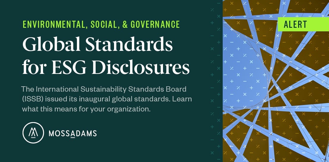 International Sustainability Standards Board Updates