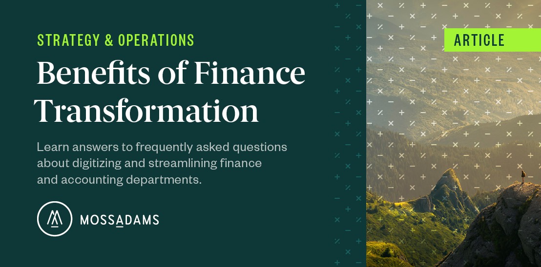 Benefits and FAQ About Finance Transformation