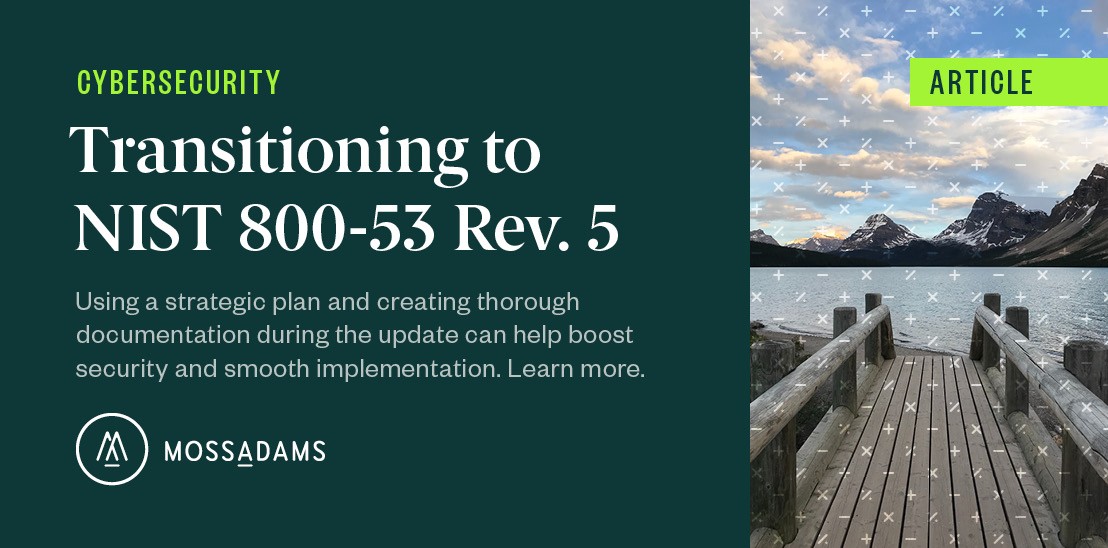 Steps for Transitioning to NIST 800-53 Revision 5