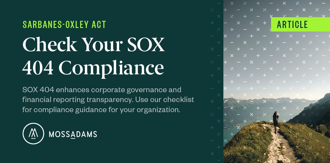 SOX Compliance Checklist