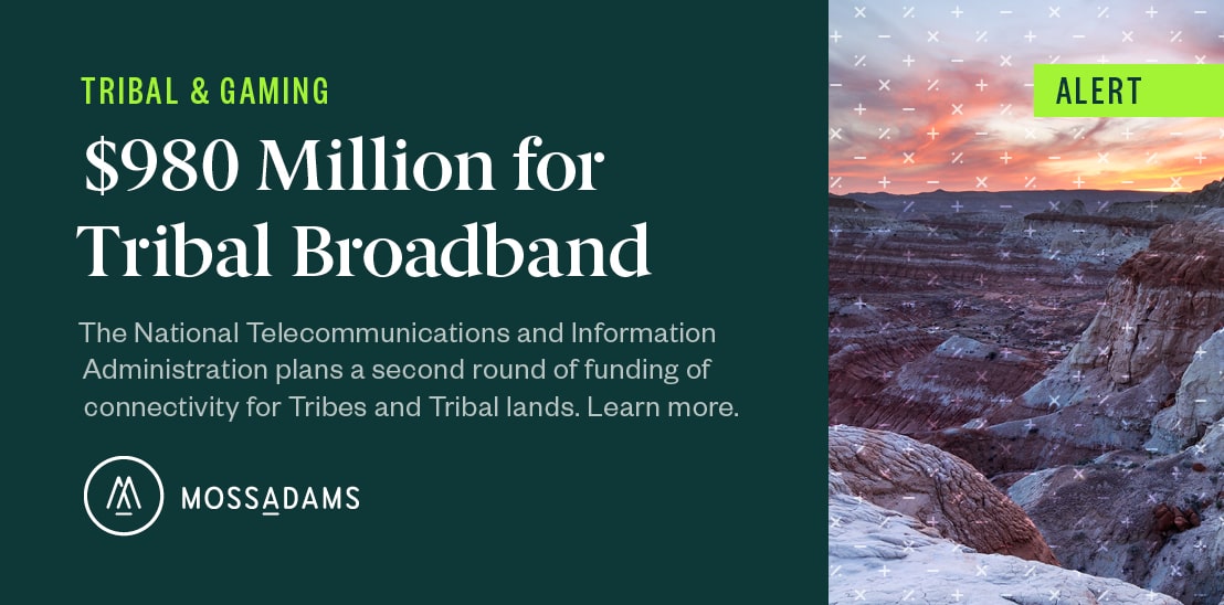 980 Million in Round Two of Tribal Broadband Funding