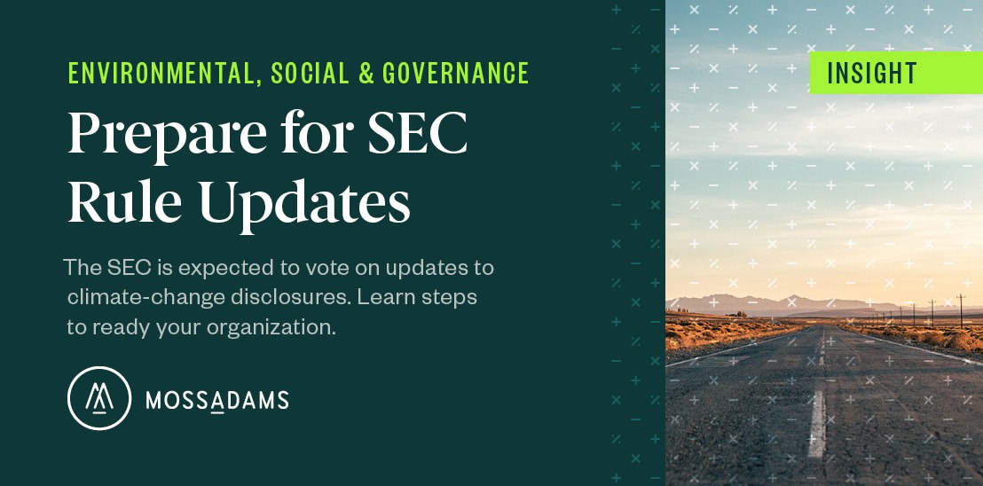 Prepare for the SEC Climate Disclosure Proposal Update