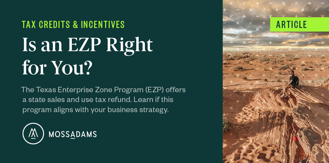 Seize Tax Refunds with the Texas Enterprise Zone Program