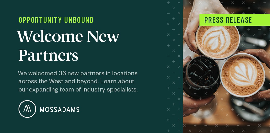 Moss Adams Names 36 New Partners
