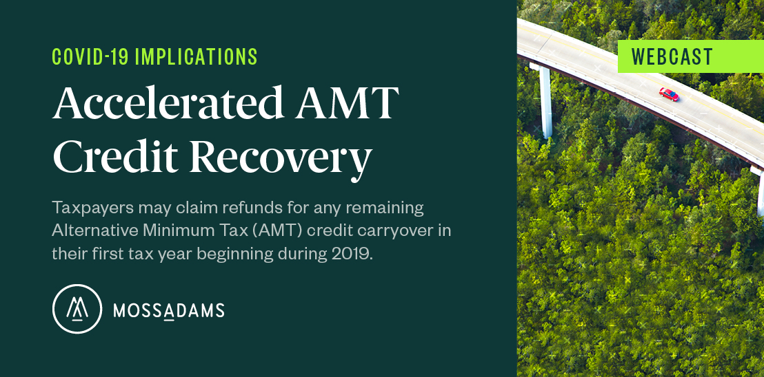 Accelerated Recovery of AMT Credits